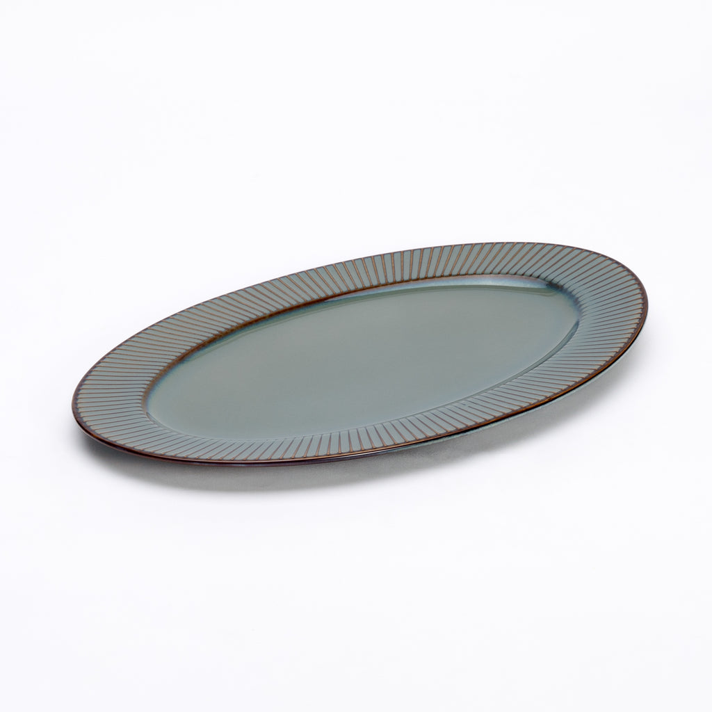 Teal Oval Platter – Rena
