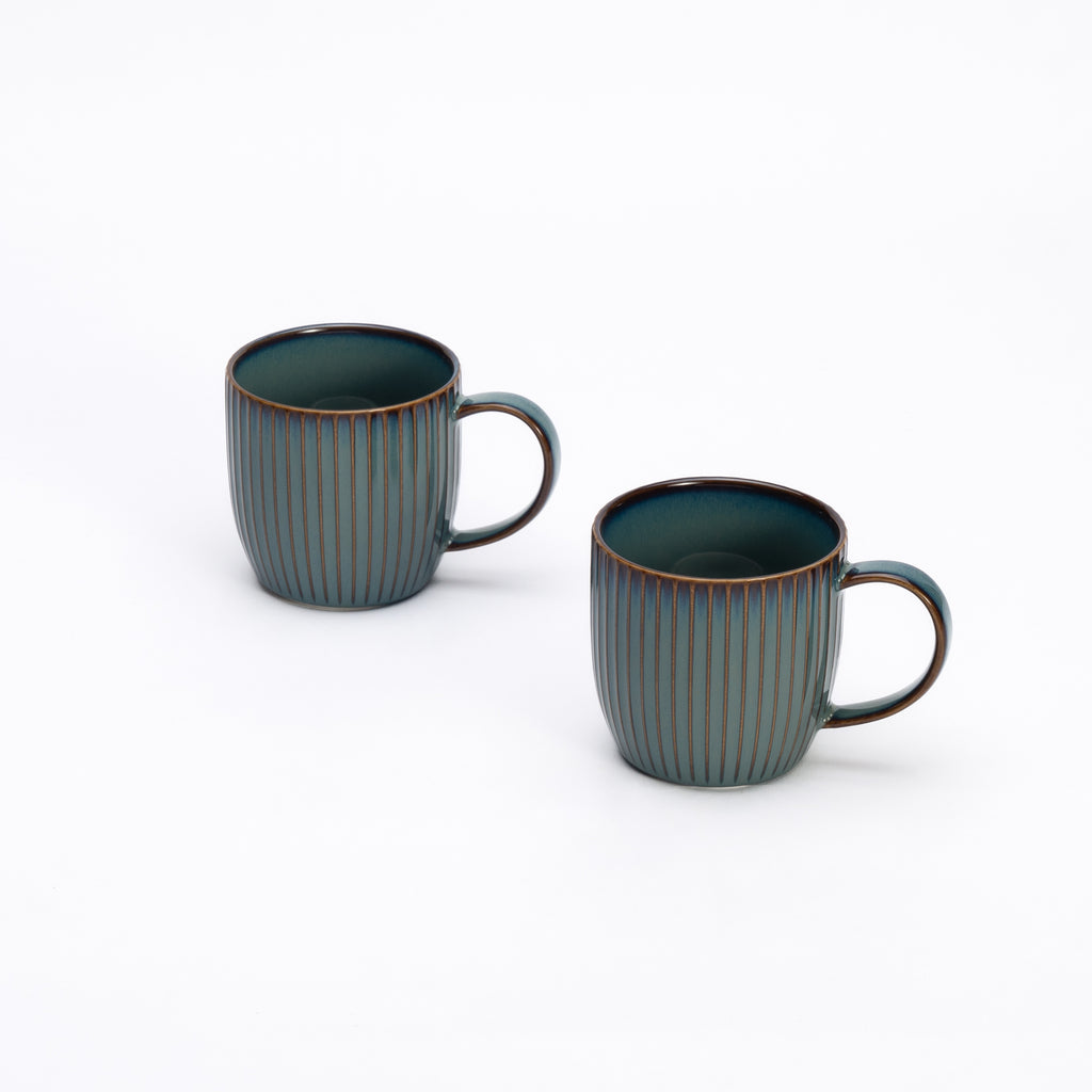 Teal Coffee Mug - Set of 2 - Rena