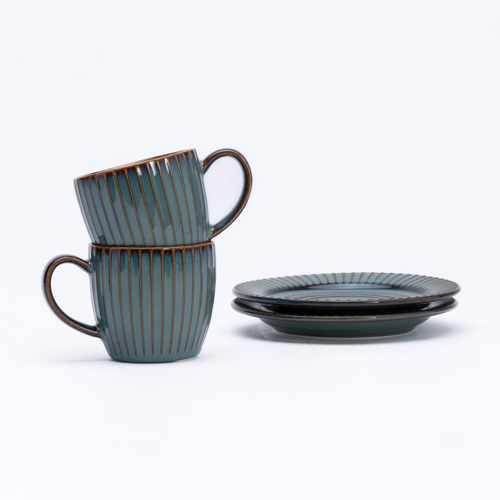 Teal Tea Cup - Set of 2 - Rena