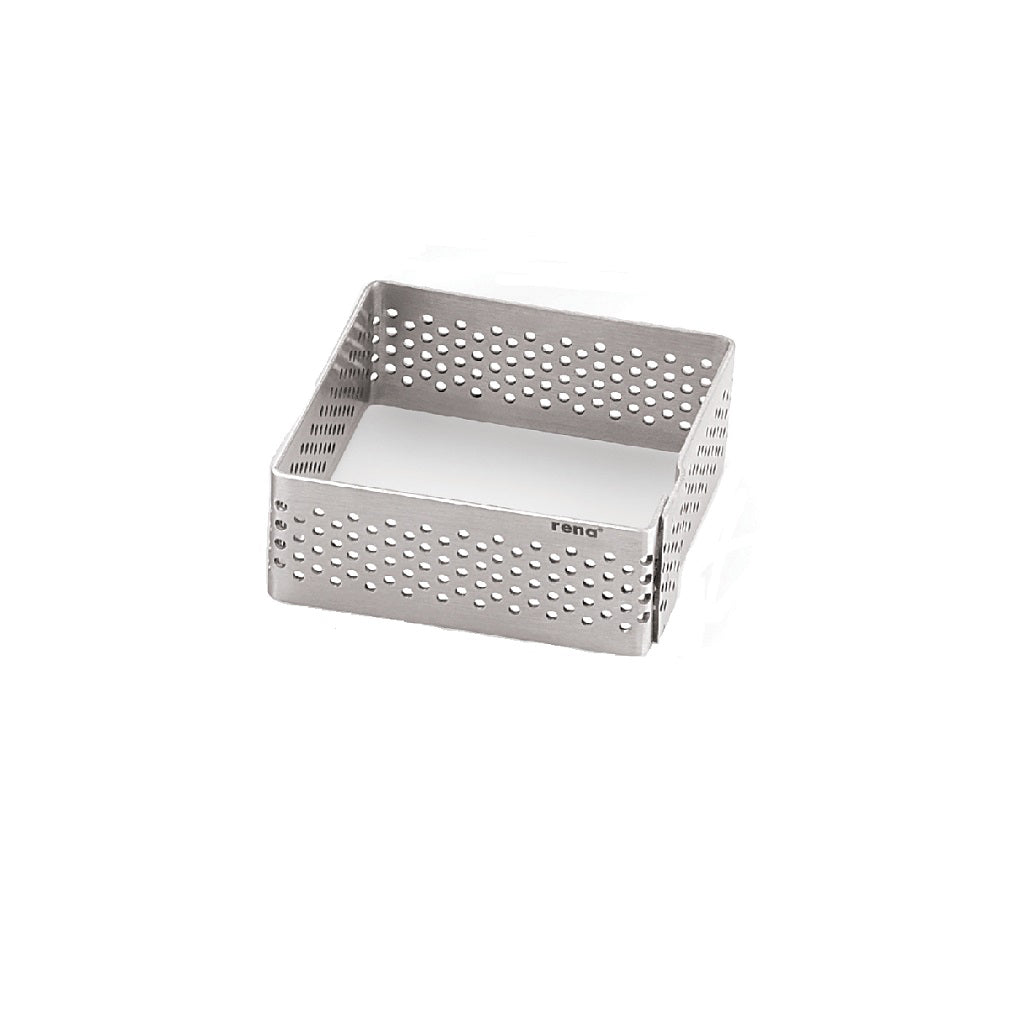 Perforated Square Tart Ring – 3 pc set (H-35mm) - Rena