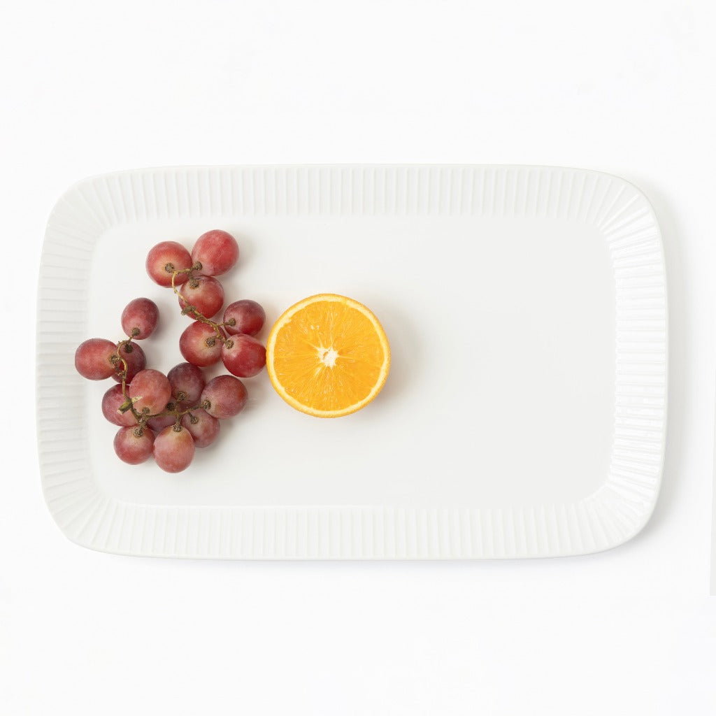 White Rectangle Platter 22 - Rena